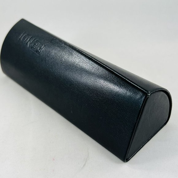 Fendi | Accessories | Fendi Eyeglasses Hard Case Black Twist Close Logo ...
